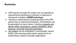 Defect in diamond- NV centers .pptx