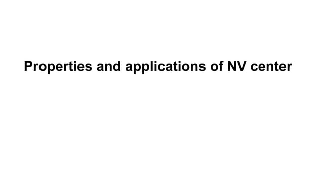 Defect in diamond- NV centers .pptx | Chemistry | Science