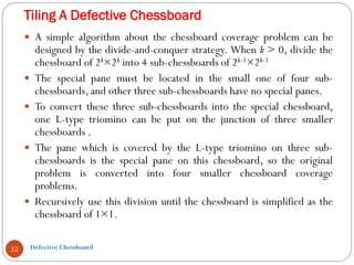 Defective-Chessboard using greedy method DAA | PDF