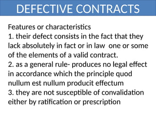 DEFECTIVE CONTRACTS for Students purposes | PPT