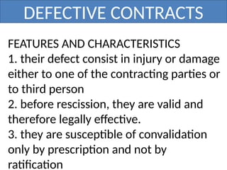 DEFECTIVE CONTRACTS for Students purposes | PPT