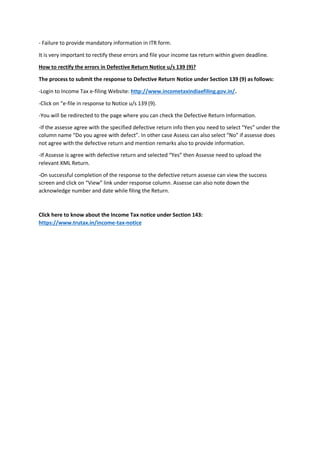 Defective return notice | PDF