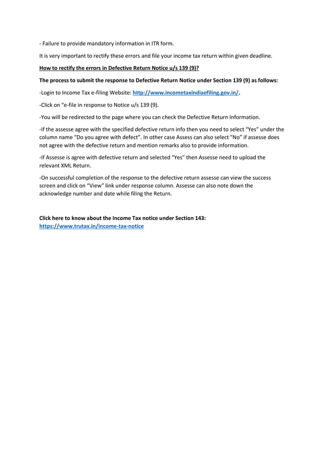 Defective return notice | PDF