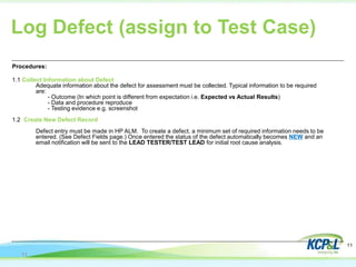 Defect Management Procedure Presentation | PPTX | Operating Systems ...