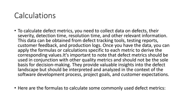 Defect Matrix In Software Quality Assurancepptx Technology And Computing