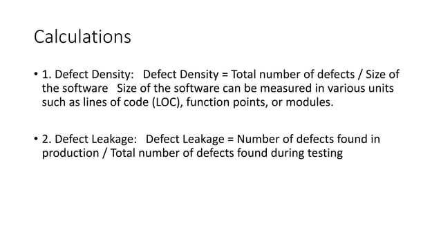 Defect matrix in software quality assurance.pptx | Technology & Computing