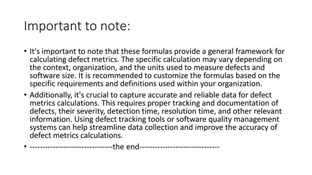 Defect matrix in software quality assurance.pptx | Technology & Computing