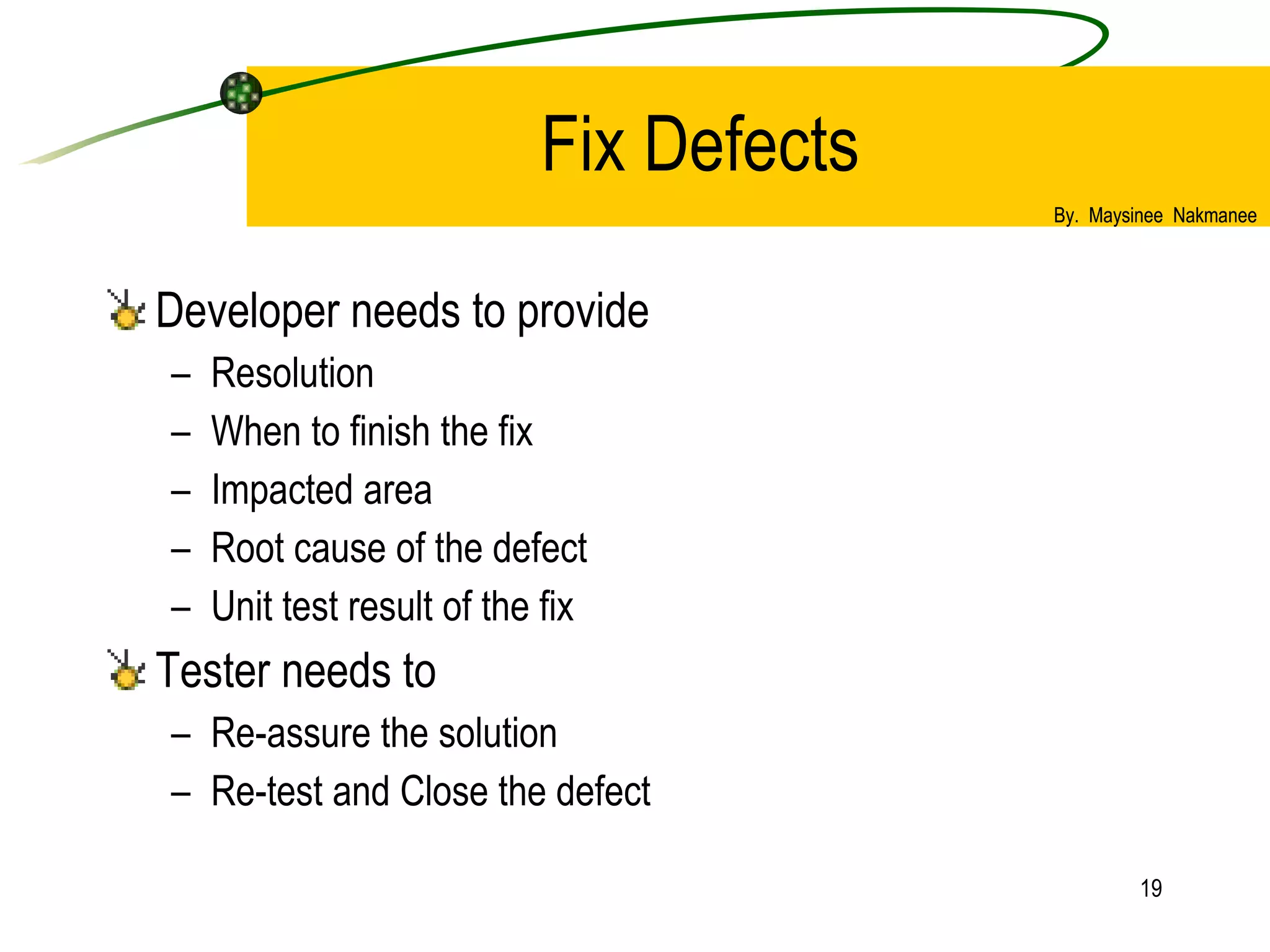 Defect MgmtBugDay Bangkok 2009: Defect Management | PPT