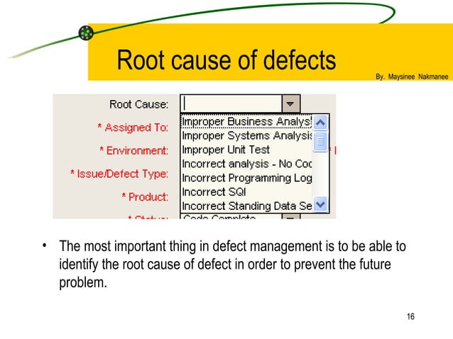 Defect MgmtBugDay Bangkok 2009: Defect Management | PPT