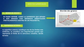 Defecto cristalino | PPTX