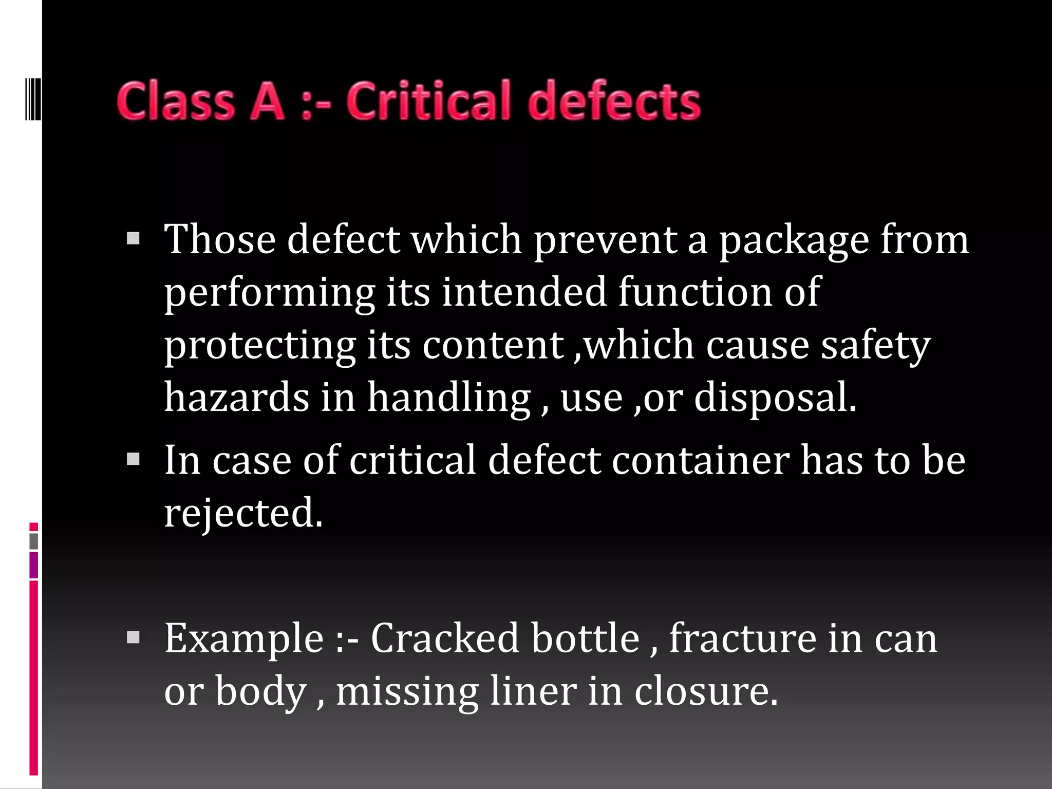 Defect of packaging | PPTX