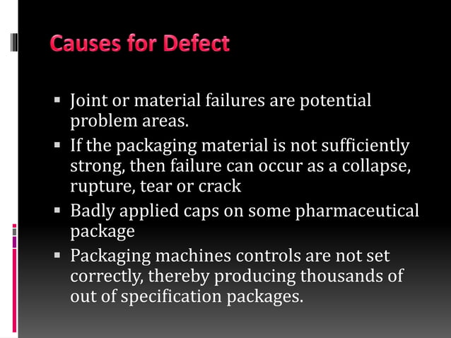 Defect of packaging | PPTX