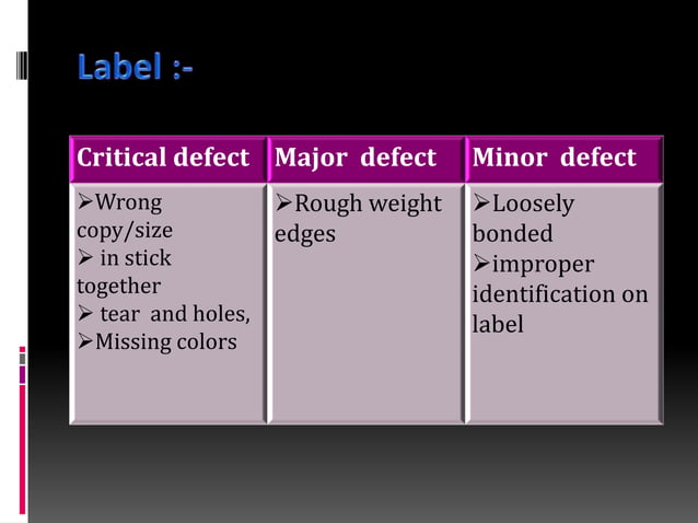 Defect of packaging | PPTX