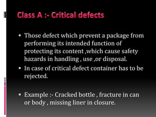 Defect of packaging | PPTX