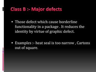 Defect of packaging | PPTX