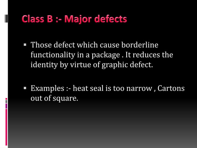 Defect of packaging | PPTX