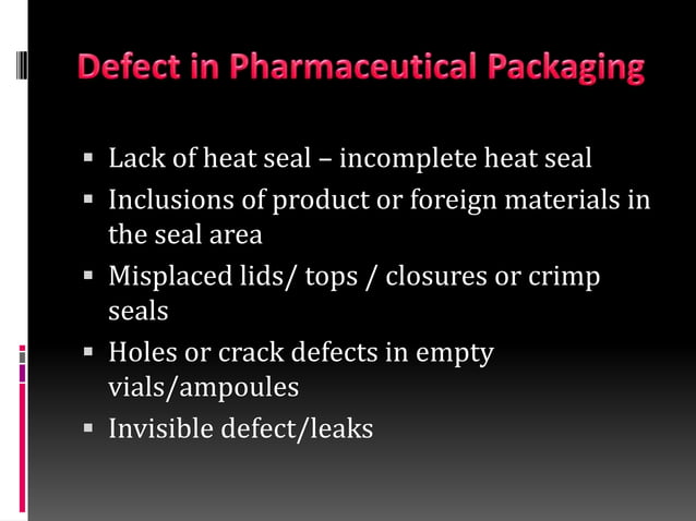 Defect of packaging | PPTX
