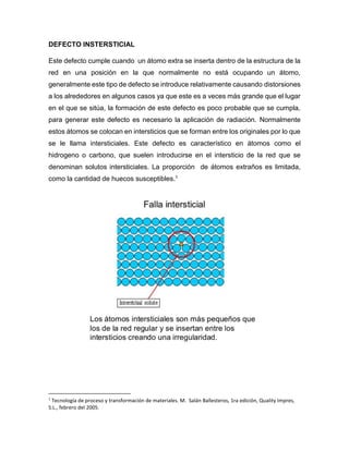 Defecto intersticial | PDF