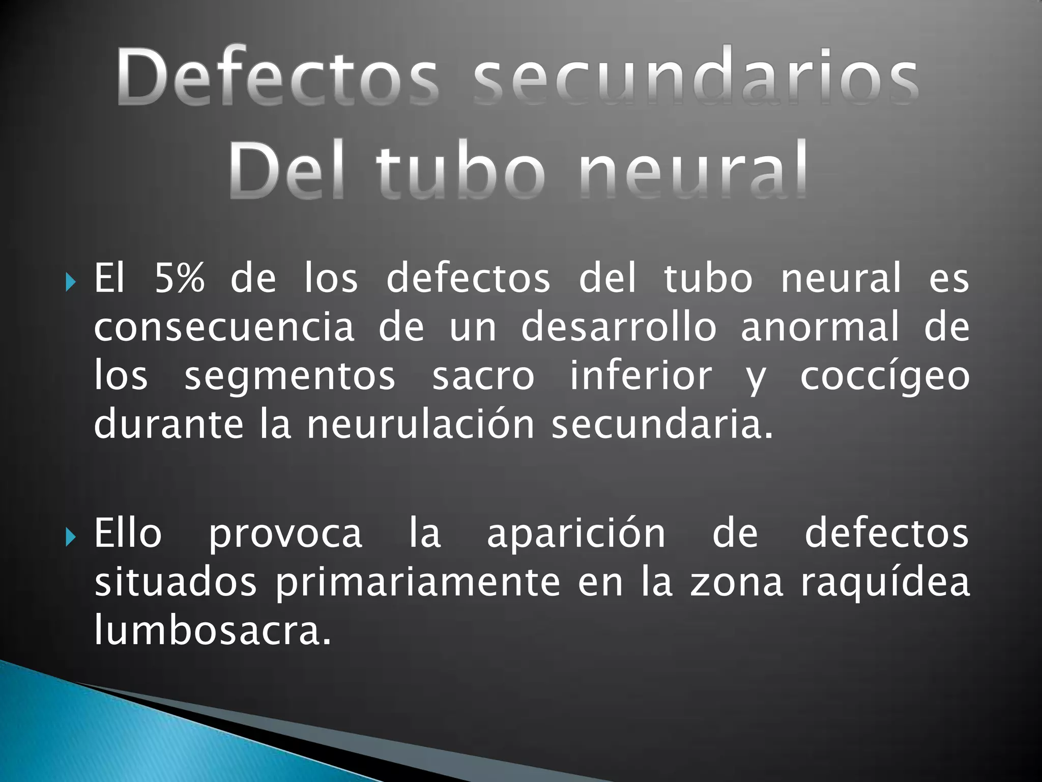 Defectos del tubo neural | PPTX