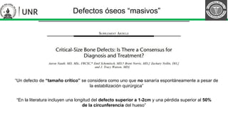 DEFECTOS OSEOs en general y reconstrucción de la patologia | PPTX