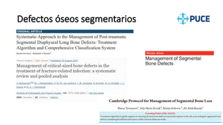 DEFECTOS OSEOS SEGMENTARIOS. para su estudio | PPTX