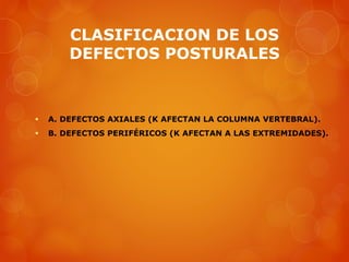 Defectos posturales | PPTX