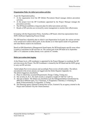 Defect Prevention | PDF
