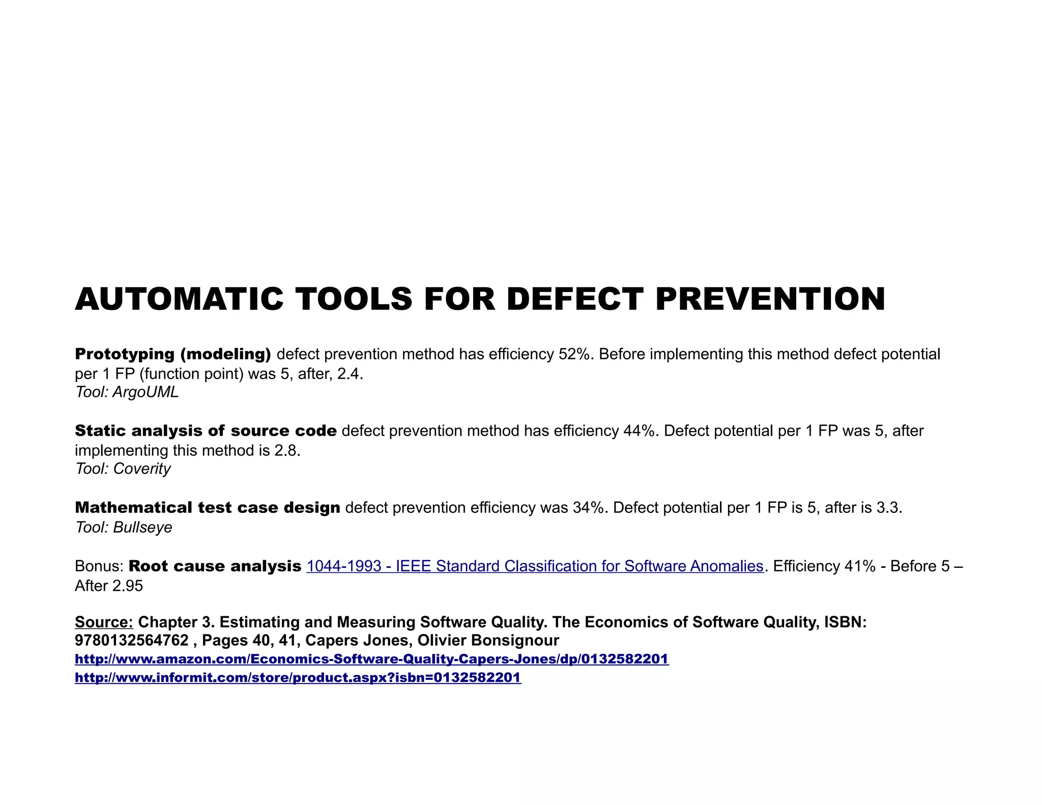 Defect prevention techniques | PDF