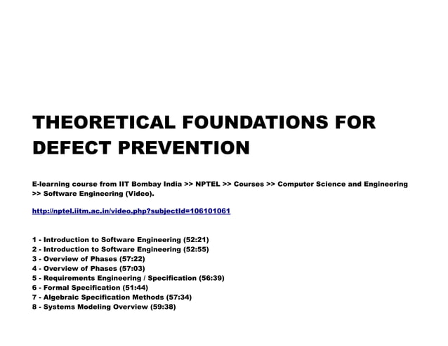 Defect prevention techniques | PDF