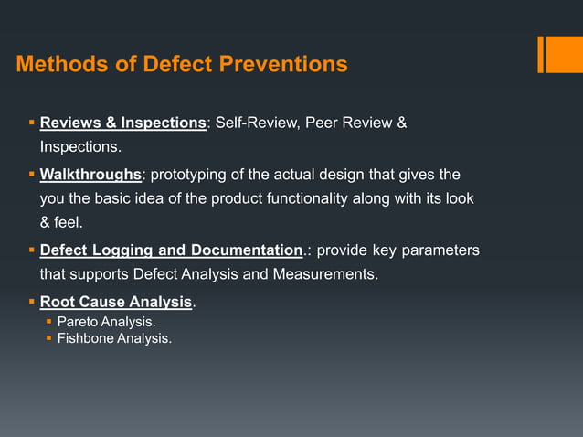 Defect prevention | PPTX | Mechanical and Industrial Engineering ...
