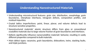 Defects in nanomaterials discussion as per the syllabus.pptx