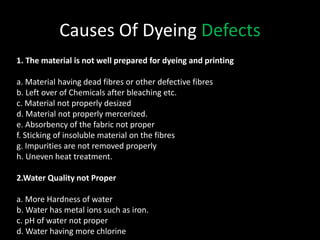 Defects of-dyeing | PPTX