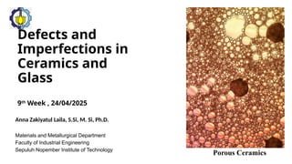 Defects and Imperfection Ceramics Towards a Physical Properties Change ...
