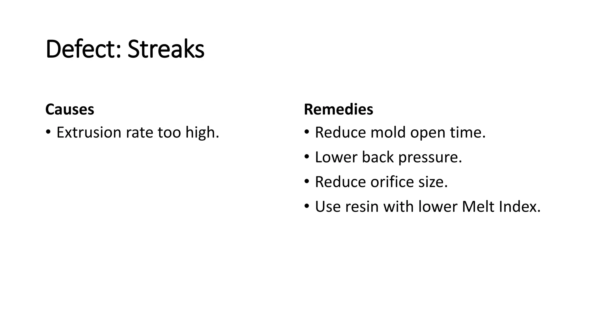 Defects, Causes and Remedies in Extrusion Blow.pptx