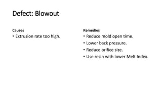 Defects, Causes and Remedies in Extrusion Blow.pptx