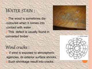 Defects in timber -- natural force | PPTX
