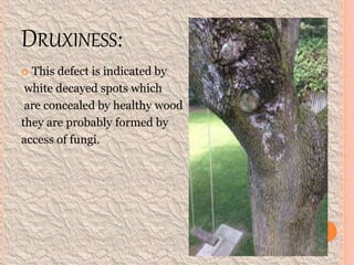Defects in timber -- natural force | PPT