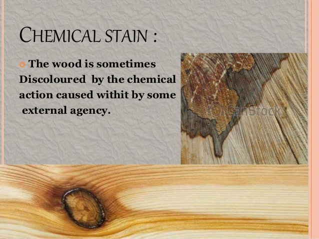 Defects in timber -- natural force