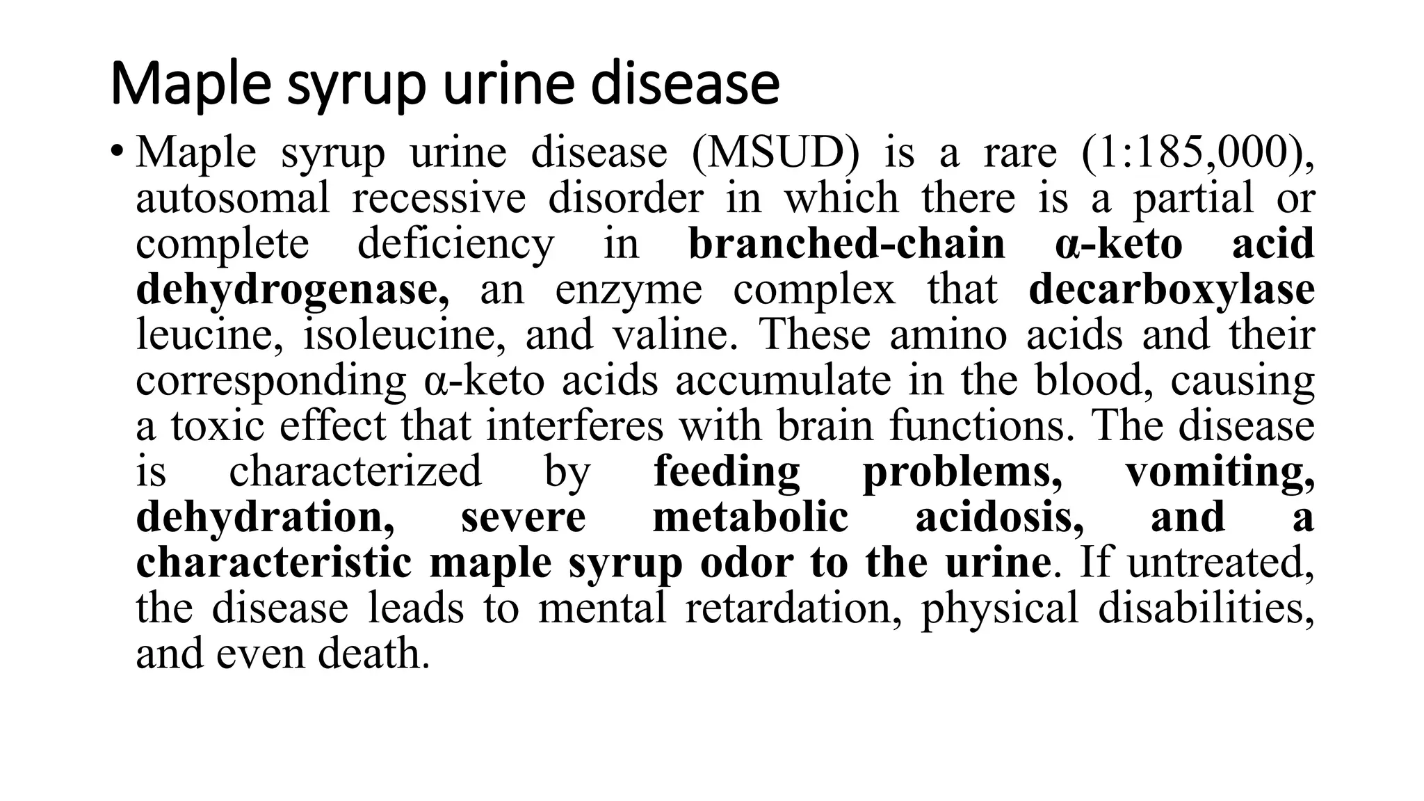 Defects in amino acid metabolism | PPTX