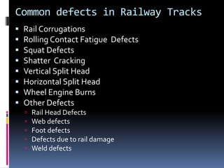 Defects in a Railway Track & their maintenance.pptx