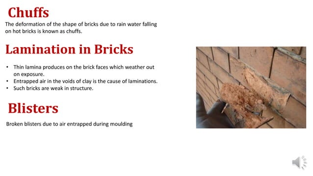 Defects in bricks | PPTX | Geology | Science