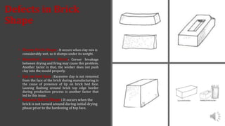 Defects in bricks | PPTX