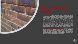 Defects in bricks | PPTX