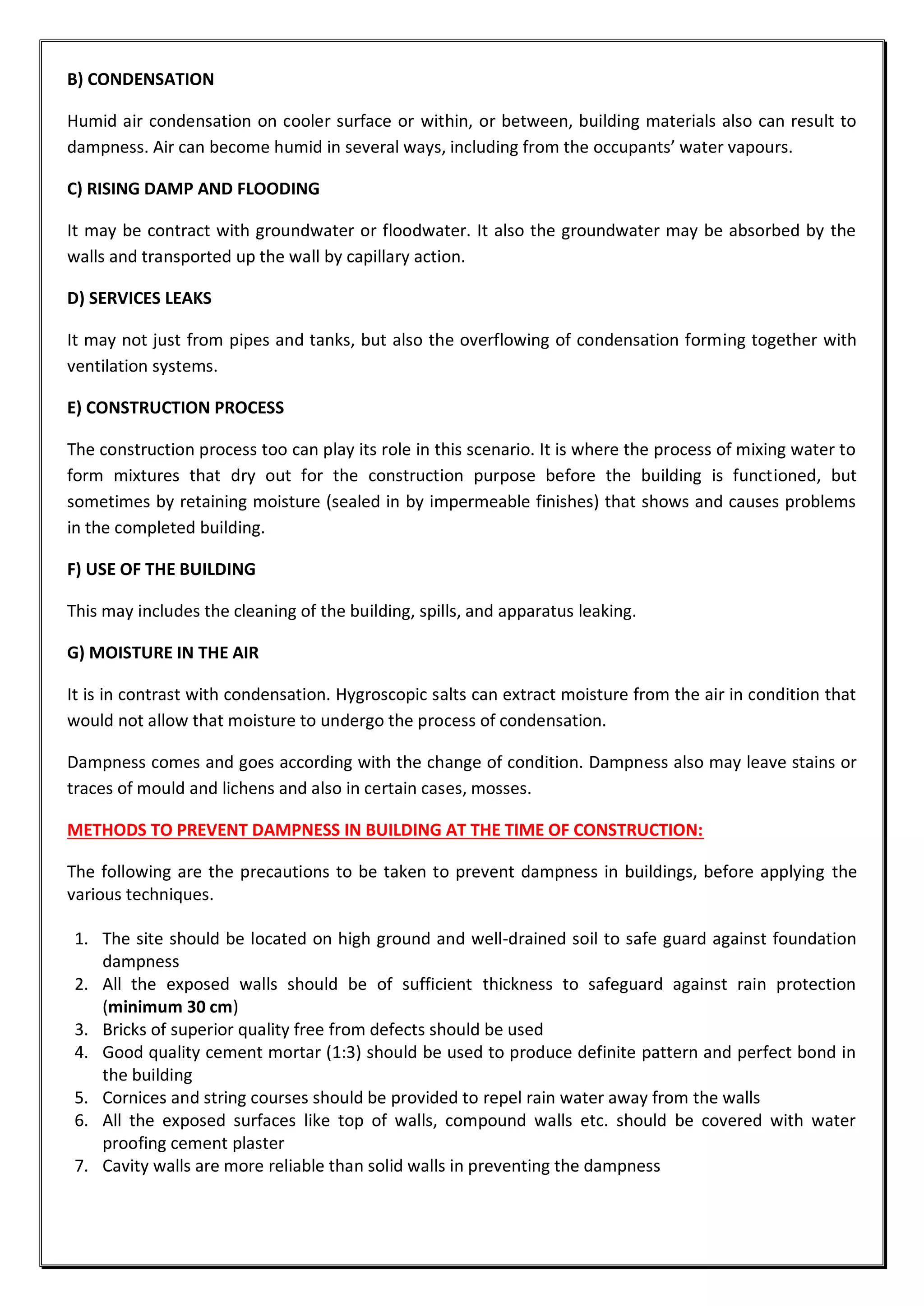 Defects in buildings & remedies | PDF