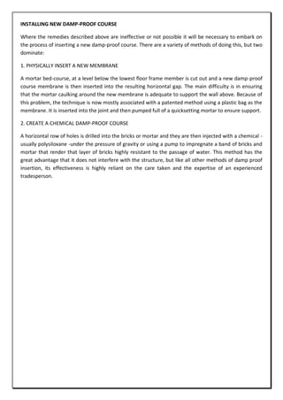 Defects in buildings & remedies | PDF