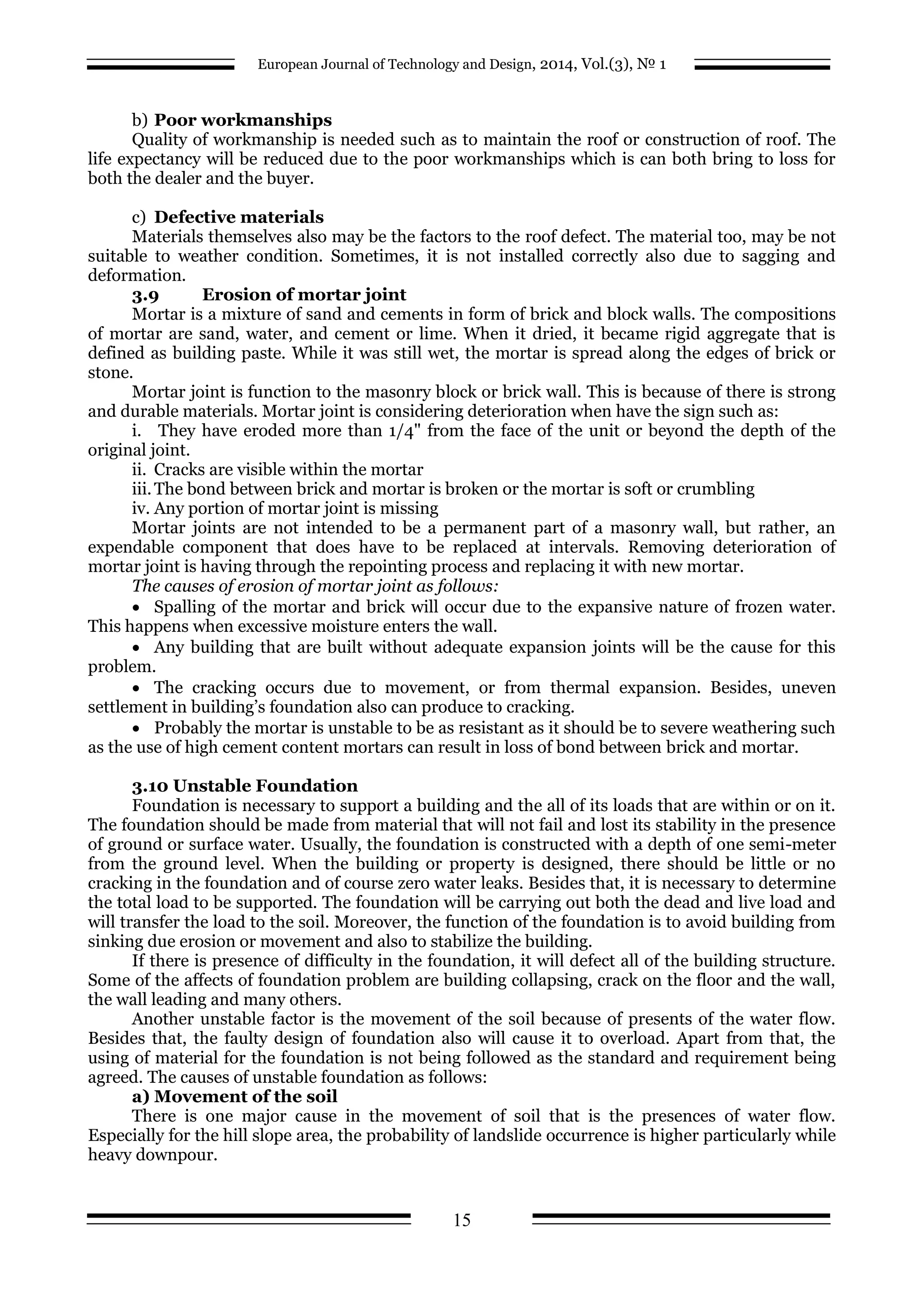 Defects in buildings | PDF