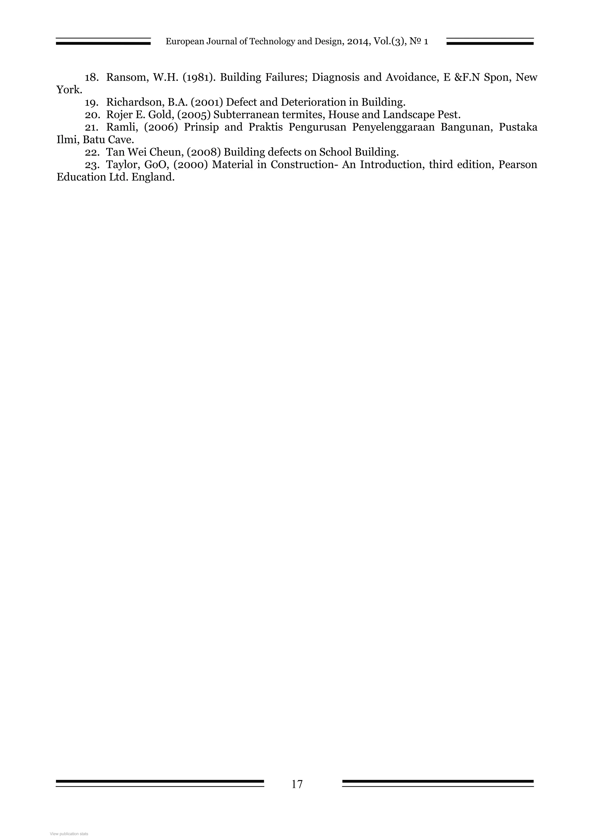 Defects in buildings | PDF