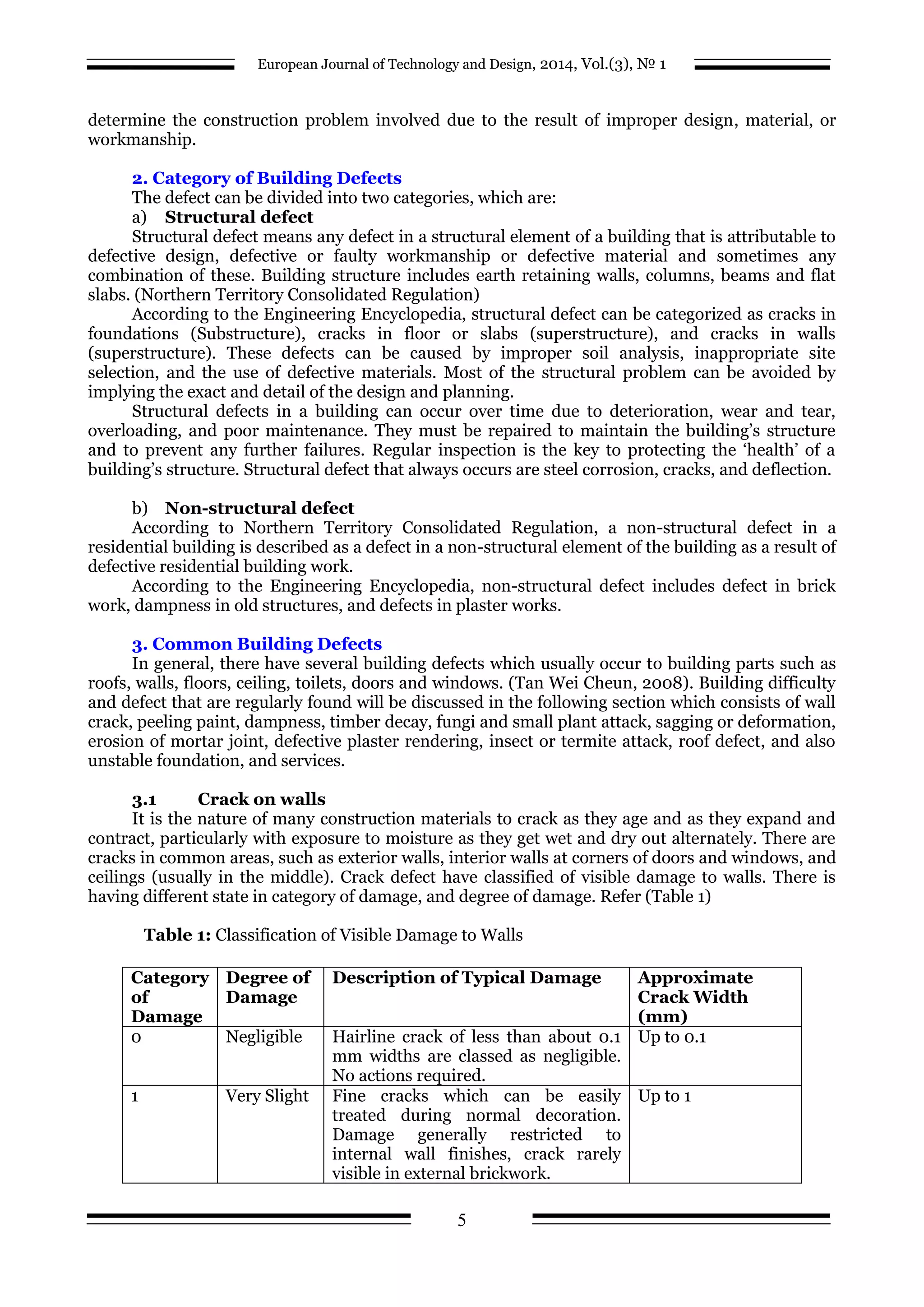 Defects in buildings | PDF