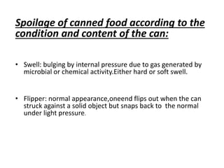 Defects in canned foods | PPTX
