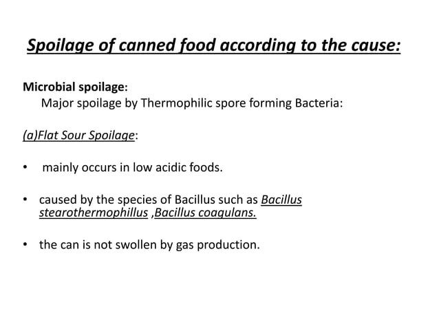 Defects in canned foods | PPTX | Chemistry | Science